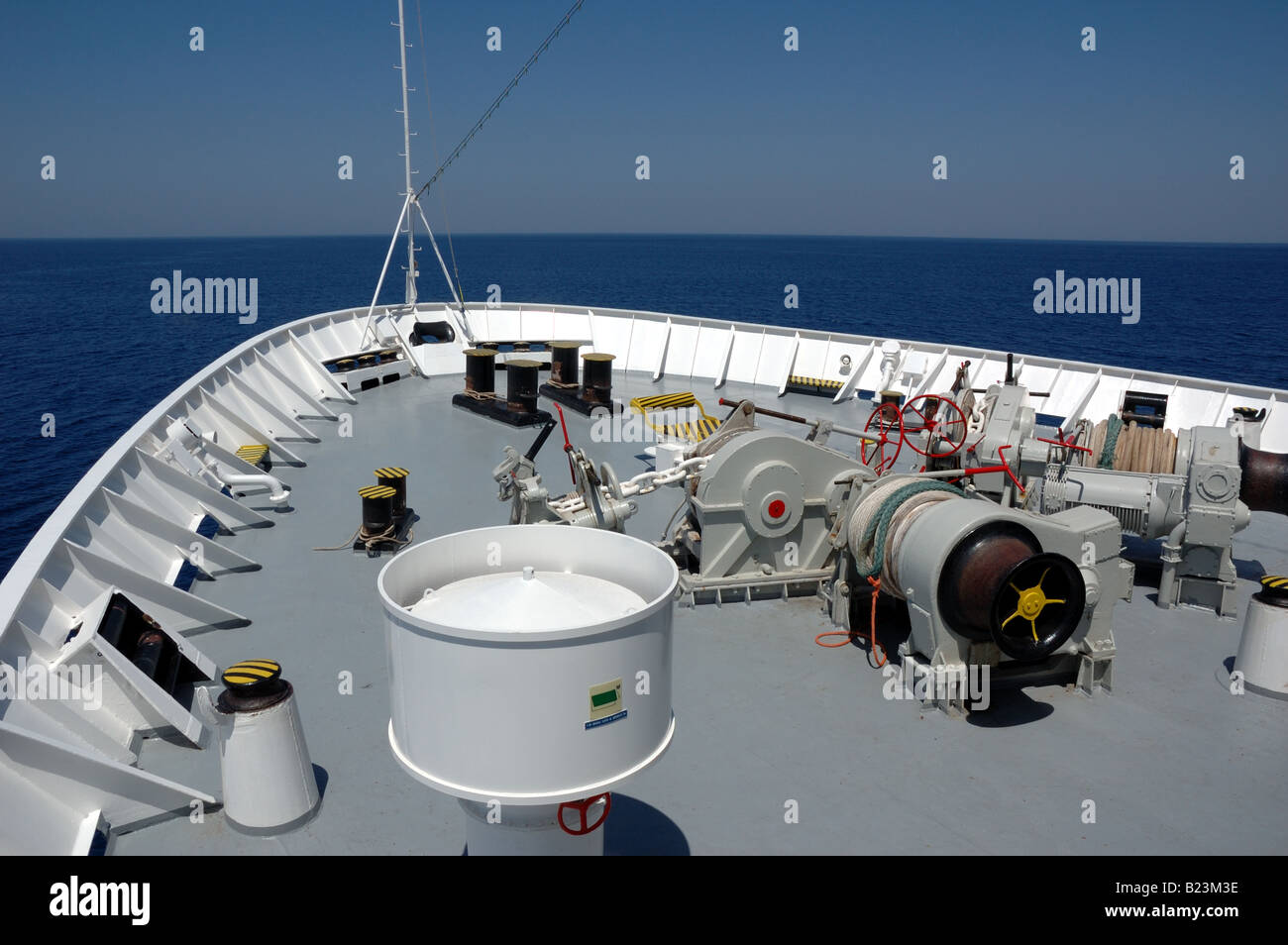 Foredeck of the budget cruise ship easyCruise Life Stock Photo - Alamy