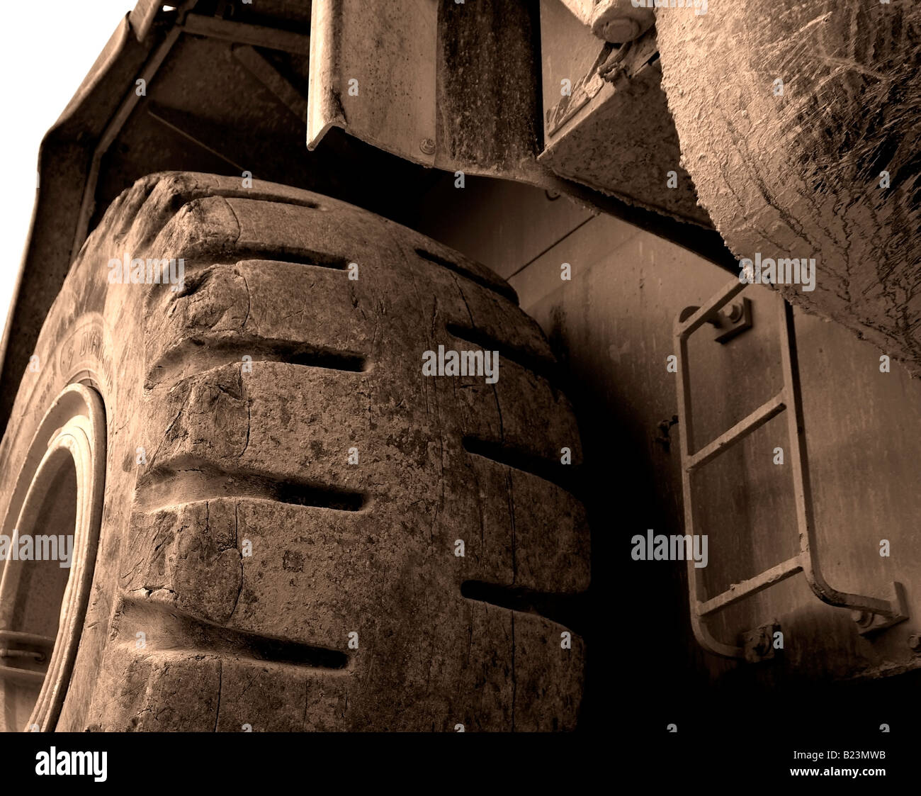 low angle view of an articulated monster hauler Stock Photo - Alamy