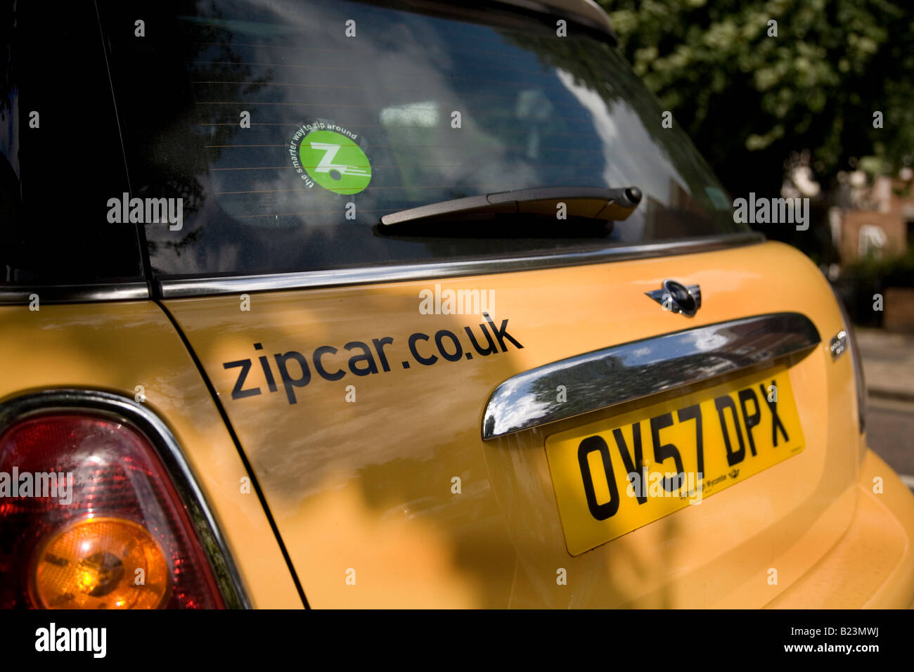 Zip Car parked on London street Stock Photo - Alamy