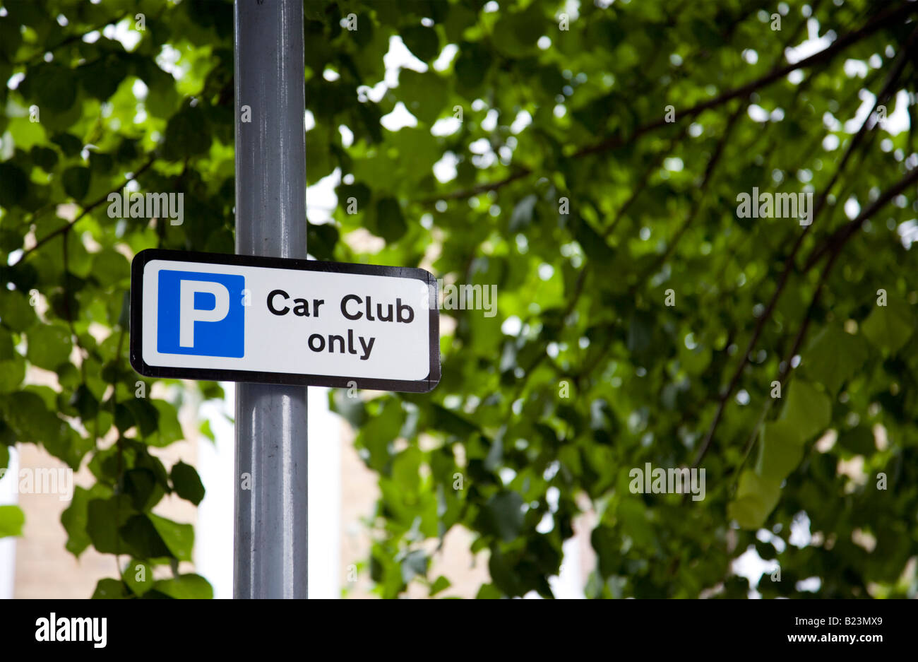Car club only parking sign Stock Photo - Alamy