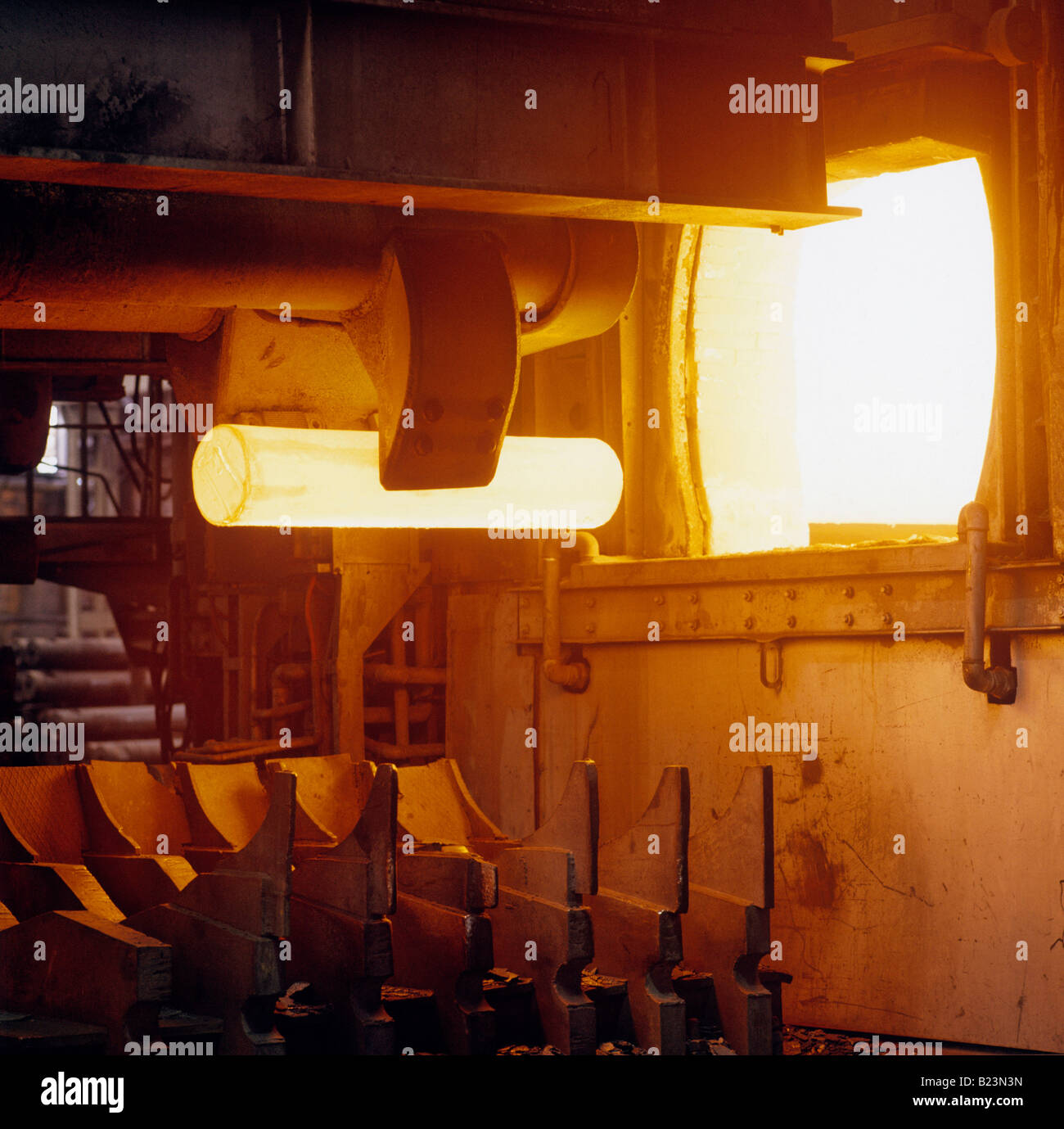 steel slab in annealing furncae process Stock Photo - Alamy
