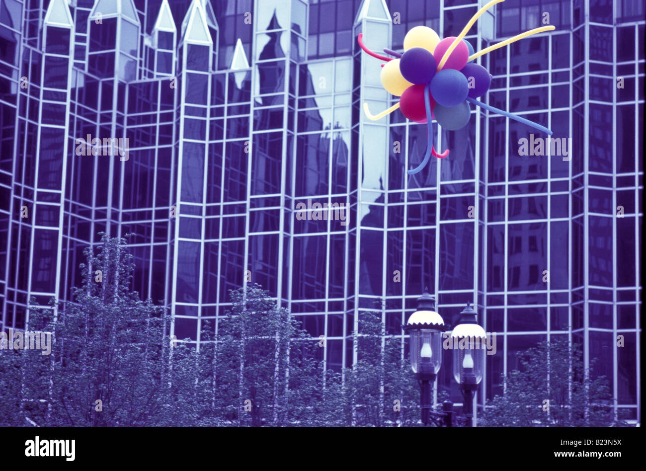 PPG building with colorful ballons, Pittsburgh, PA Stock Photo - Alamy