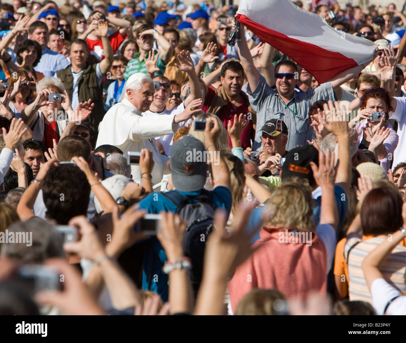 Pope Benedict Papal appearance Vatican City Italy Stock Photo - Alamy