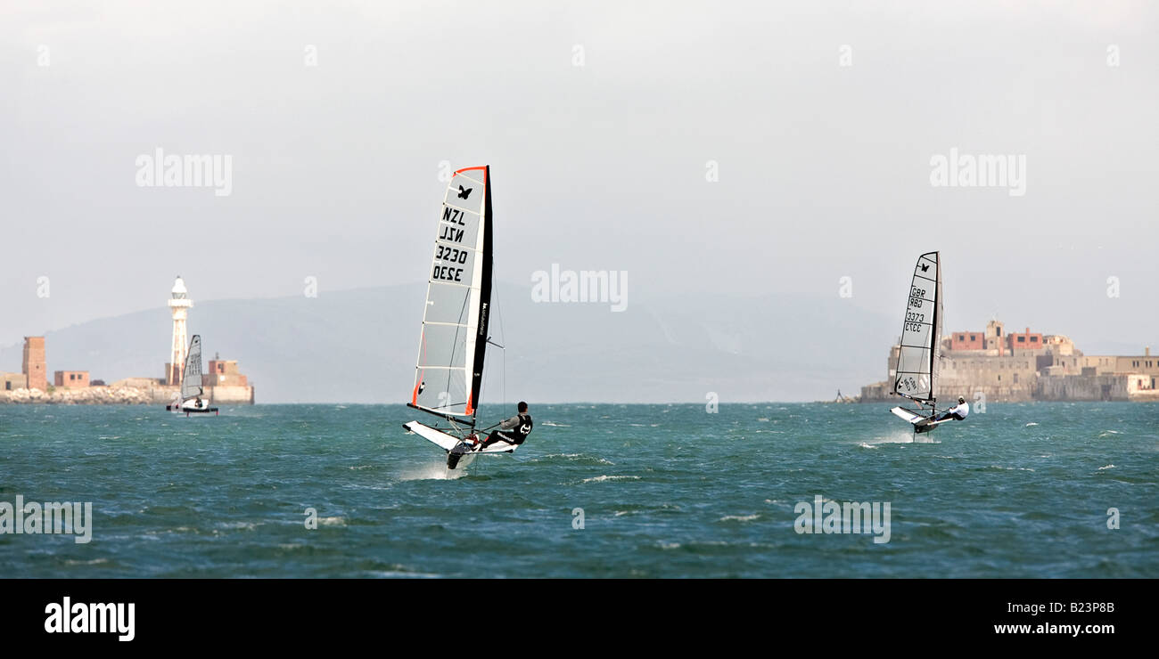 International Moth World Championships Weymouth WPNSA, 2008 Stock Photo ...