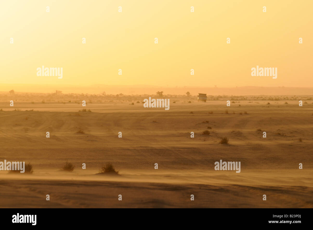 Sand storm through the Sahara Western Africa Mauritania Africa Stock ...