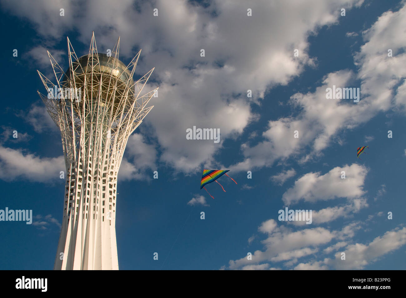 Modern Architecture In The Bayterek Tower High Resolution Stock ...