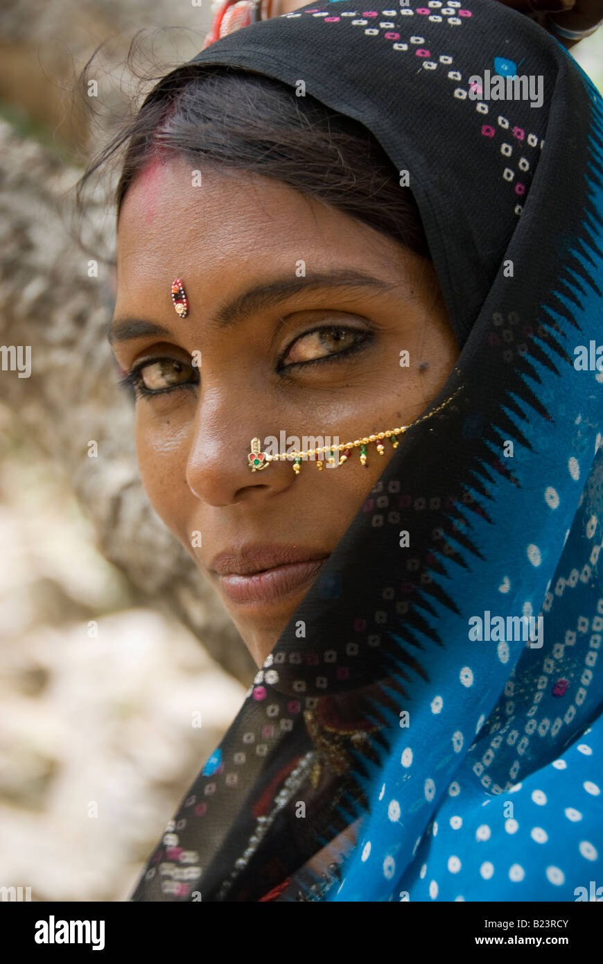 Portrait Of A Beautiful Traditionally Dressed Indian Woman From The
