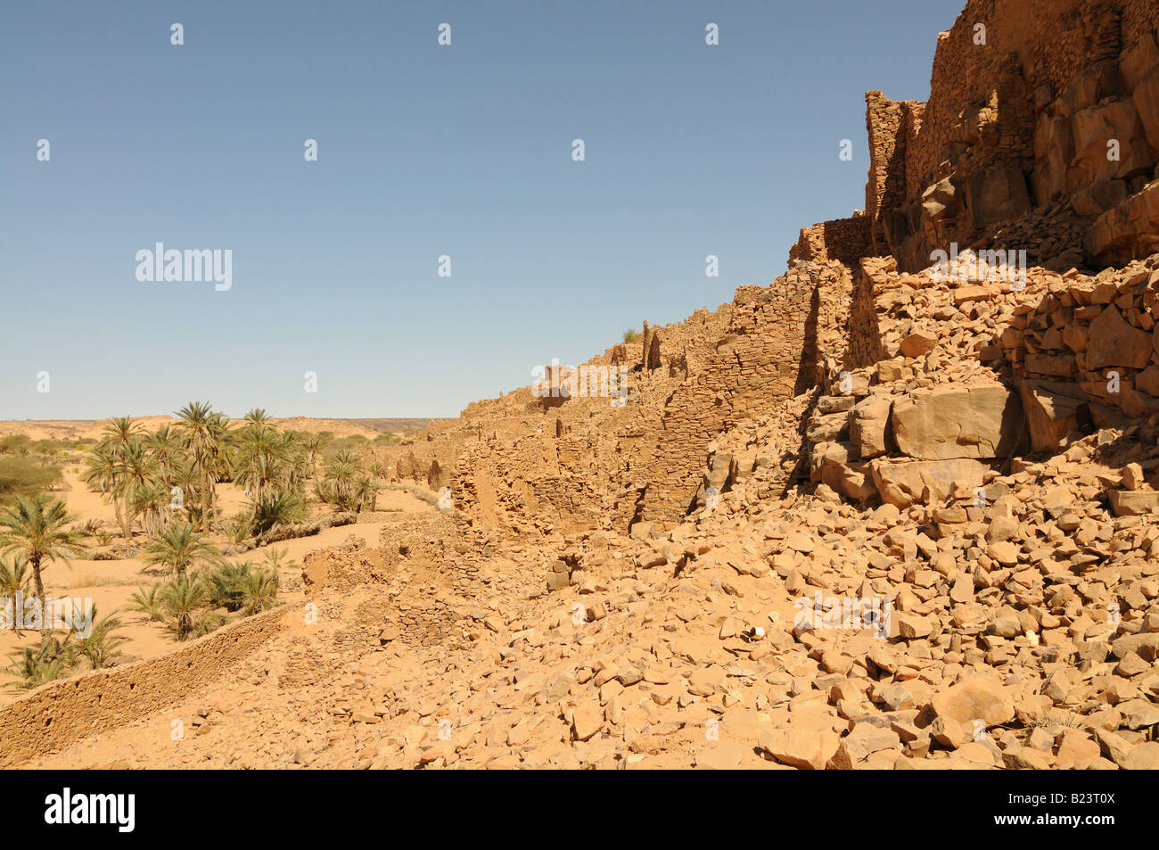The ruins of the world heritage sight of Ouadane Western Africa ...