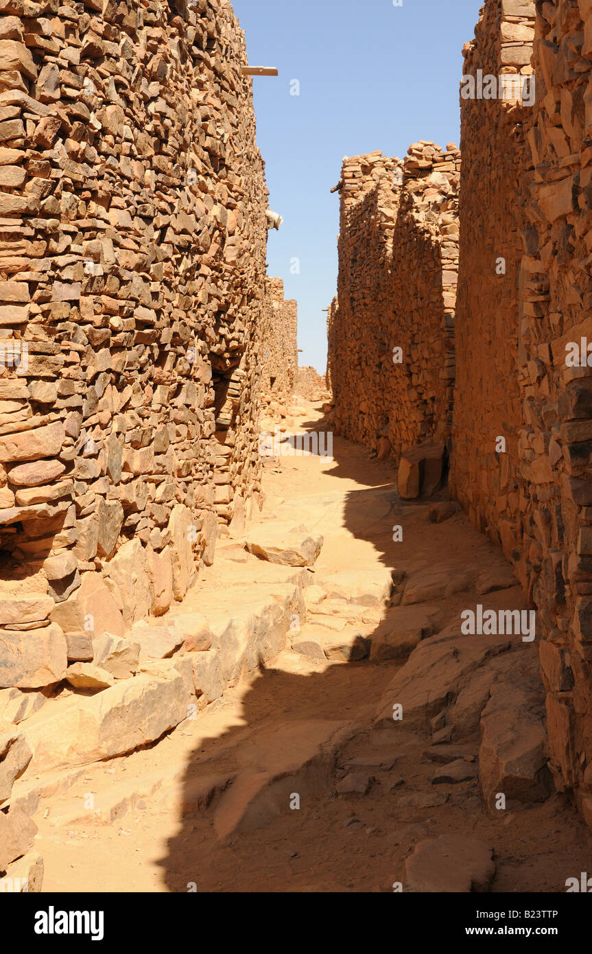 The ruins of the world heritage sight of Ouadane Western Africa ...