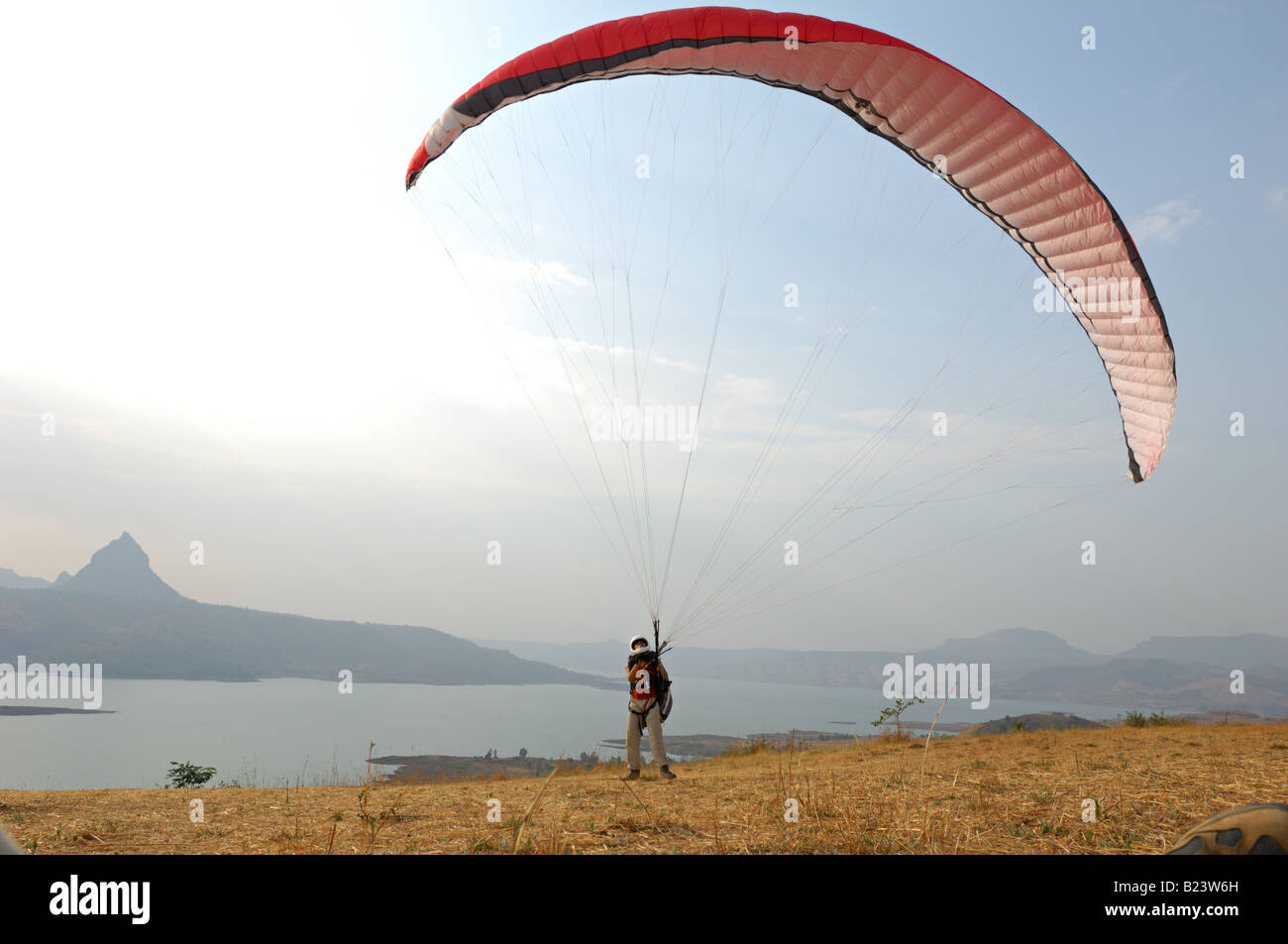 Kiting a Paraglider Stock Photo - Alamy