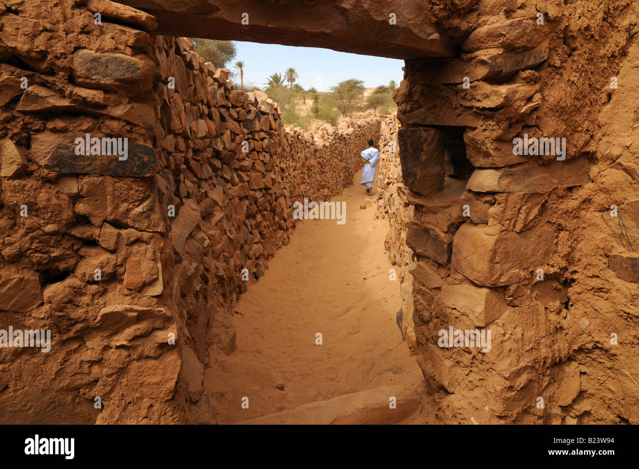 The ruins of the world heritage sight of Ouadane Western Africa ...