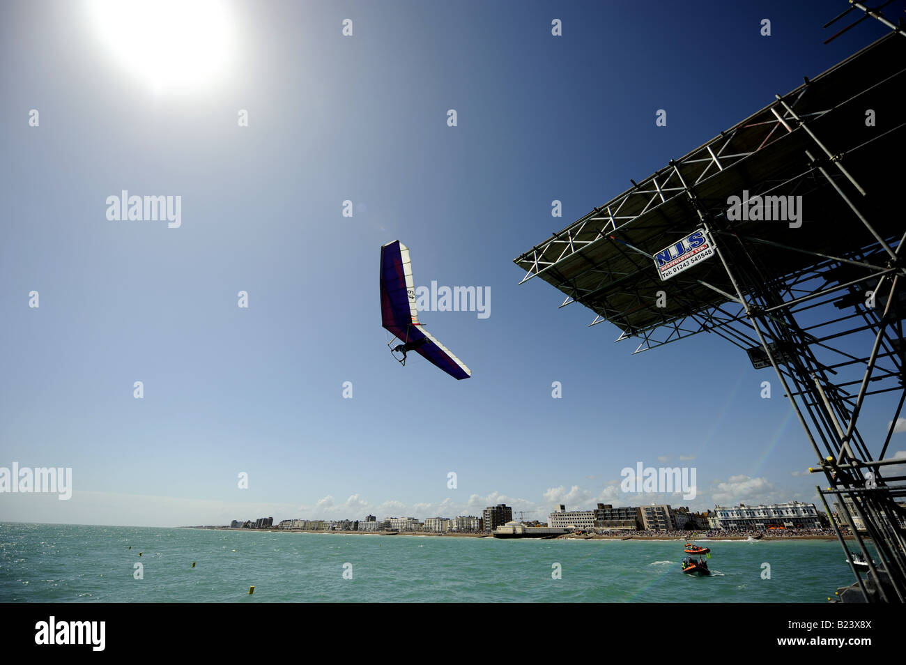 The Worthing Birdman event held on Worthing Pier July 2008 Stock Photo ...