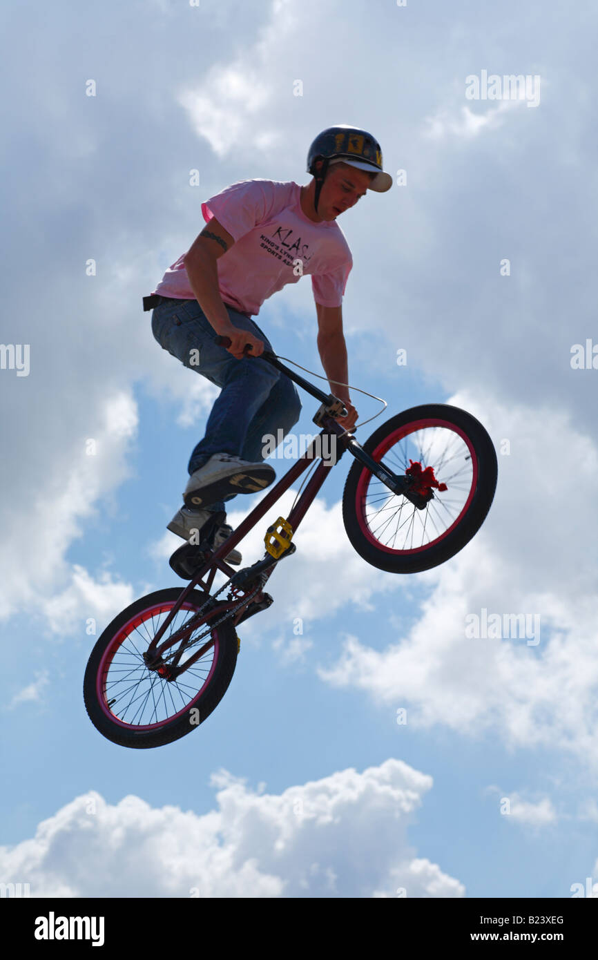 BMX stunt rider in mid-air at Hunstanton's Lifestyle Weekend BMX ...