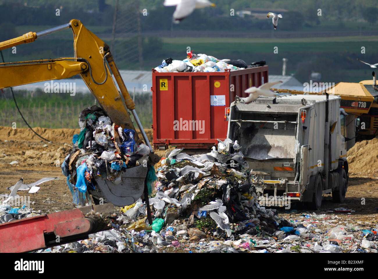 Rubbish dump, Latina, Lazio, Italy Stock Photo - Alamy