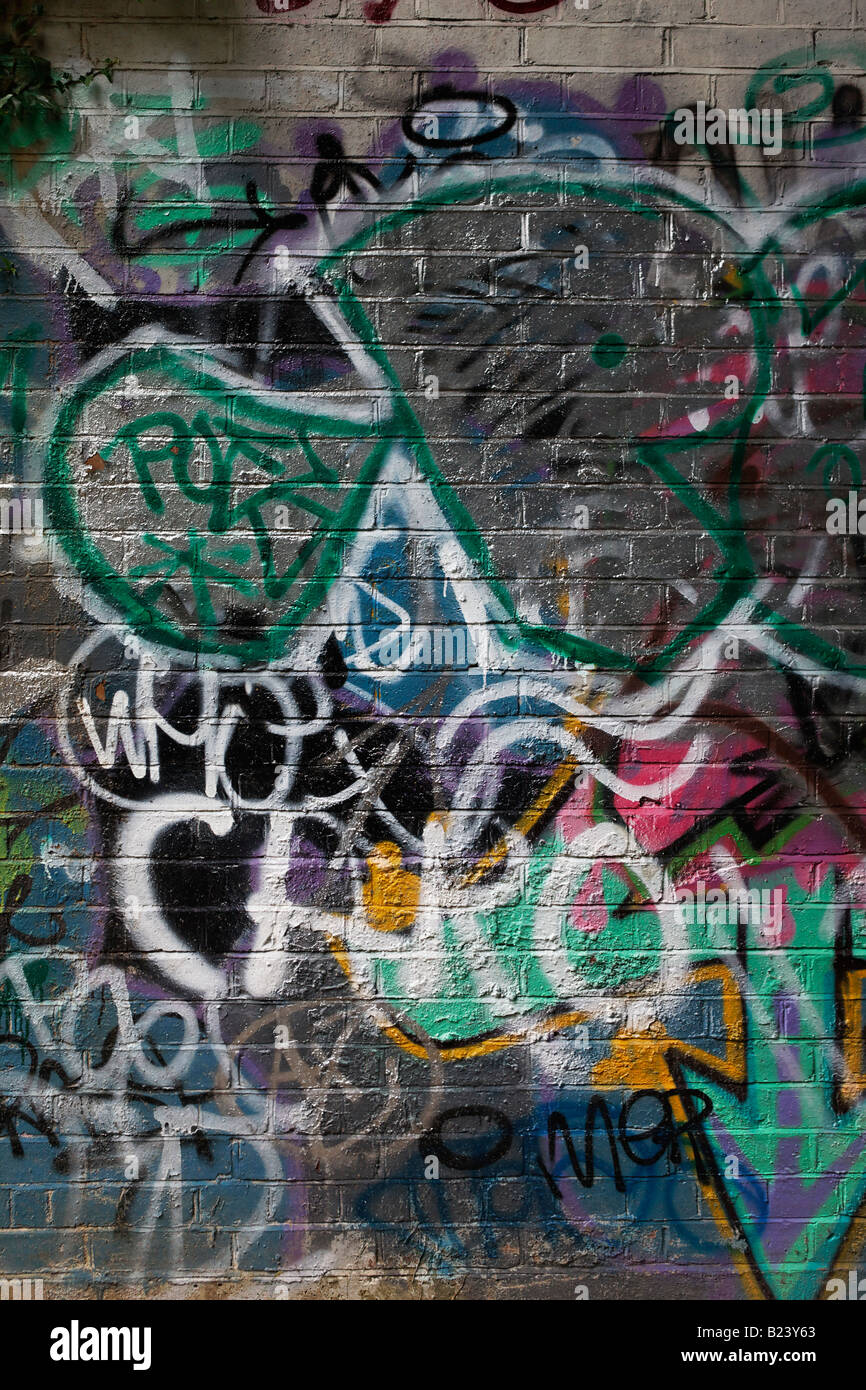 Urban art on railway underpass, Near Dunton Green, Kent Stock Photo - Alamy