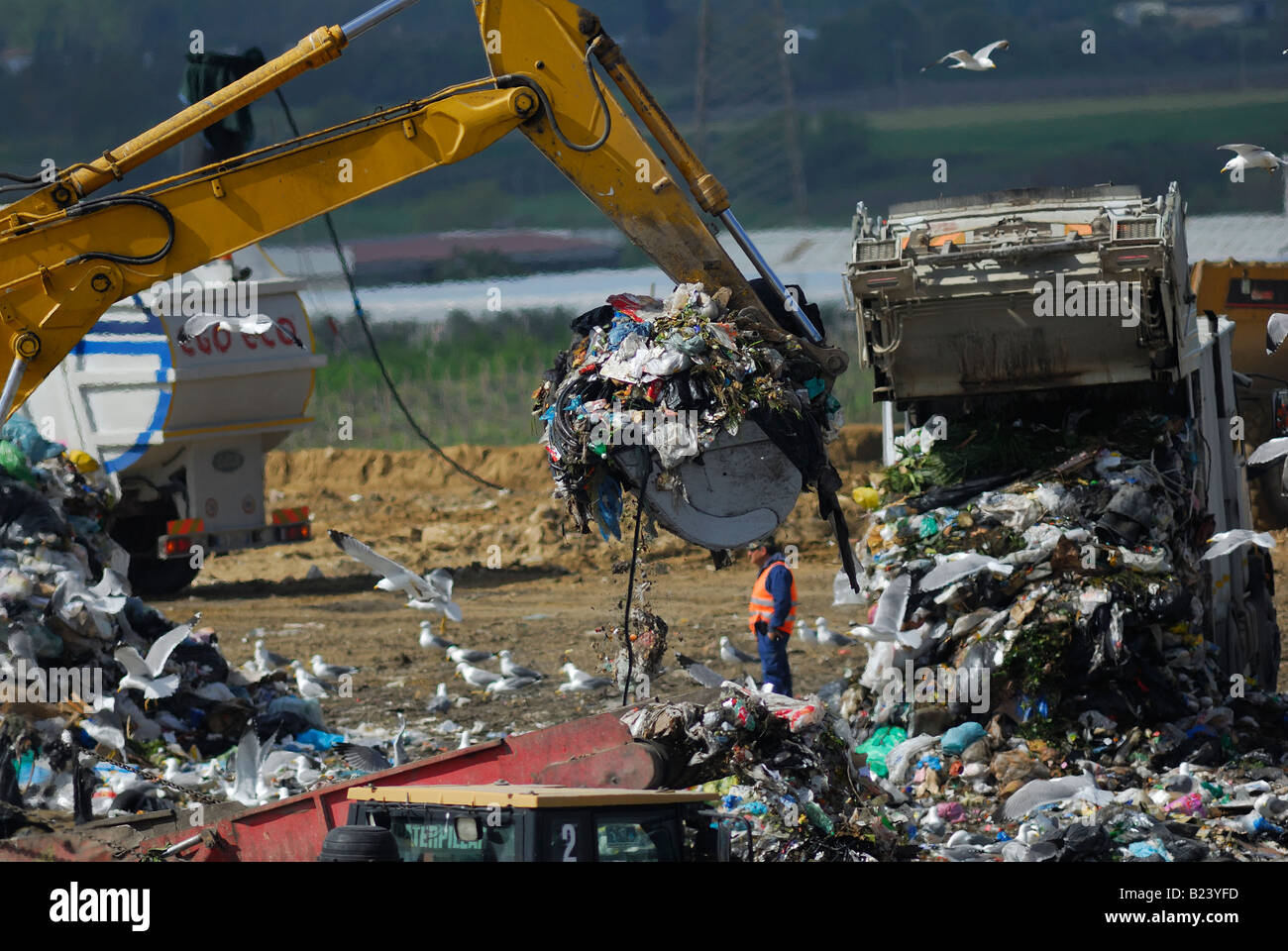 Rubbish dump, Latina, Lazio, Italy Stock Photo - Alamy