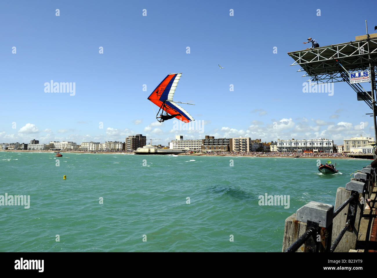 The Worthing Birdman event held on Worthing Pier July 2008 Stock Photo ...
