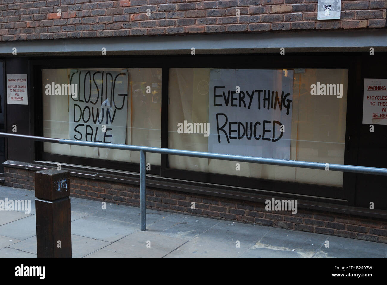 Closing down sale; everything reduced; bicycles will be removed Stock ...