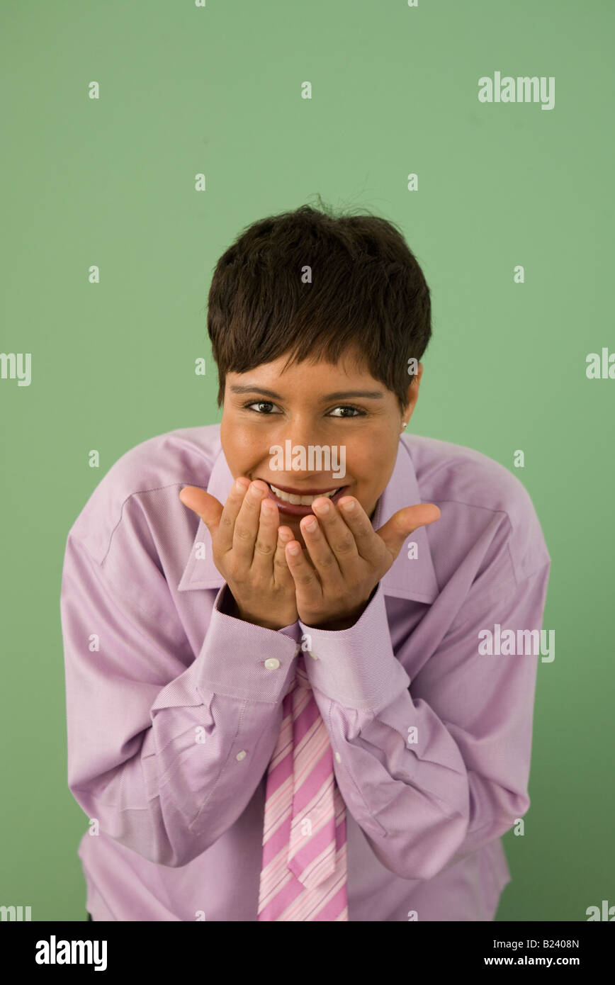 Woman in mens clothes hi-res stock photography and images - Alamy