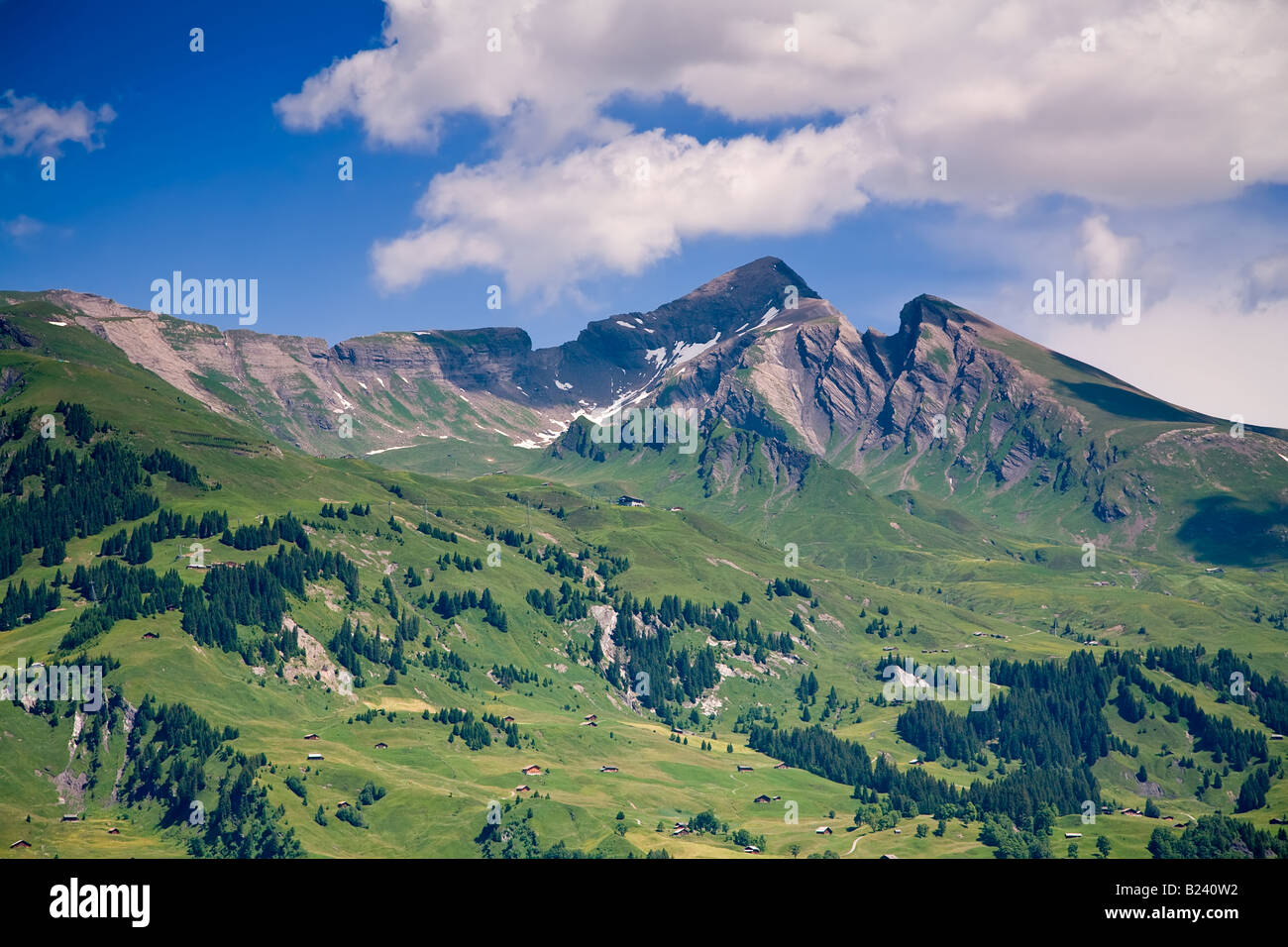 Mountains near Grindelwald in the Canton of Bern in Switzerland Stock ...