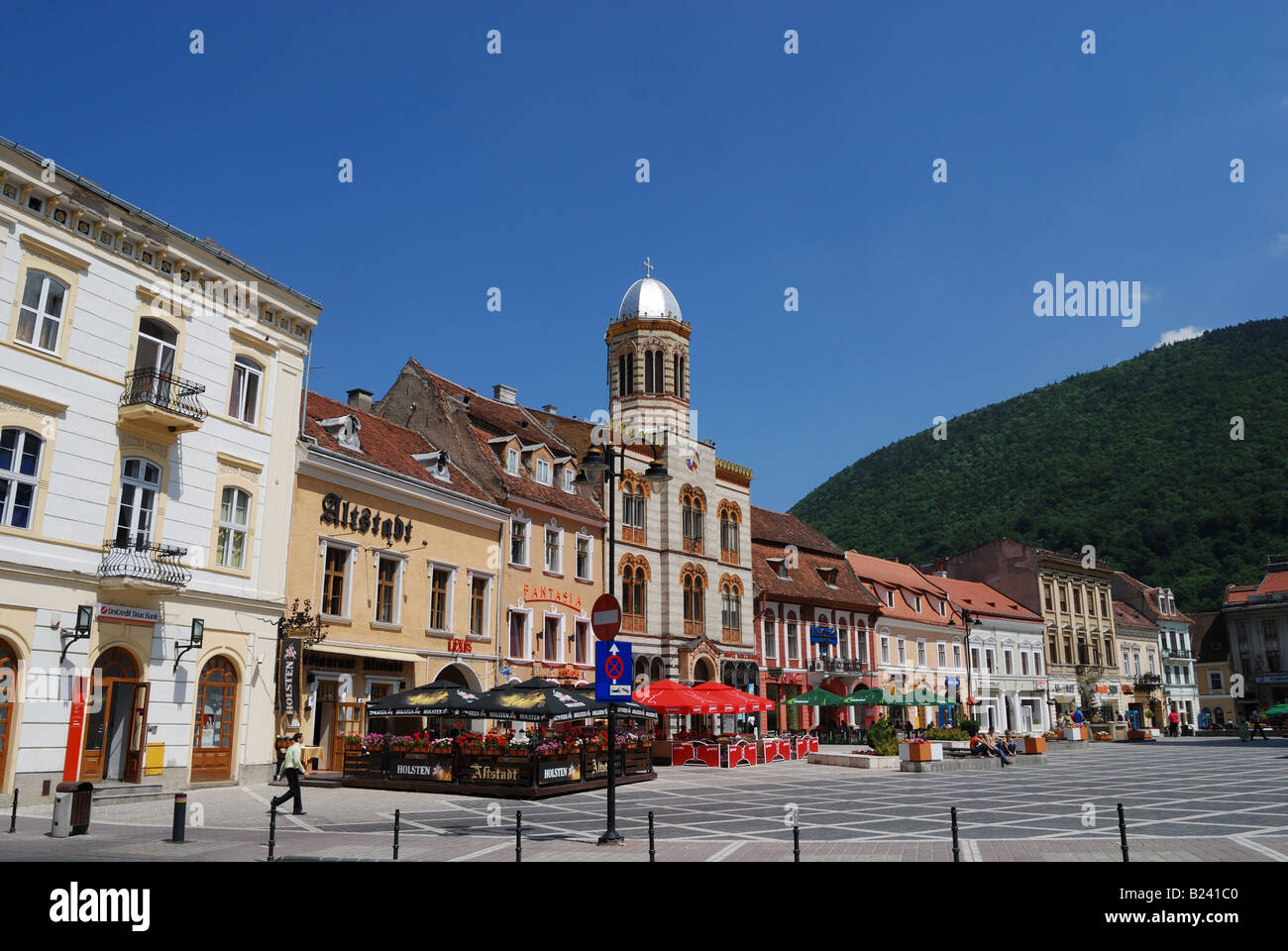 brasov town square; transylvania; romania Stock Photo - Alamy