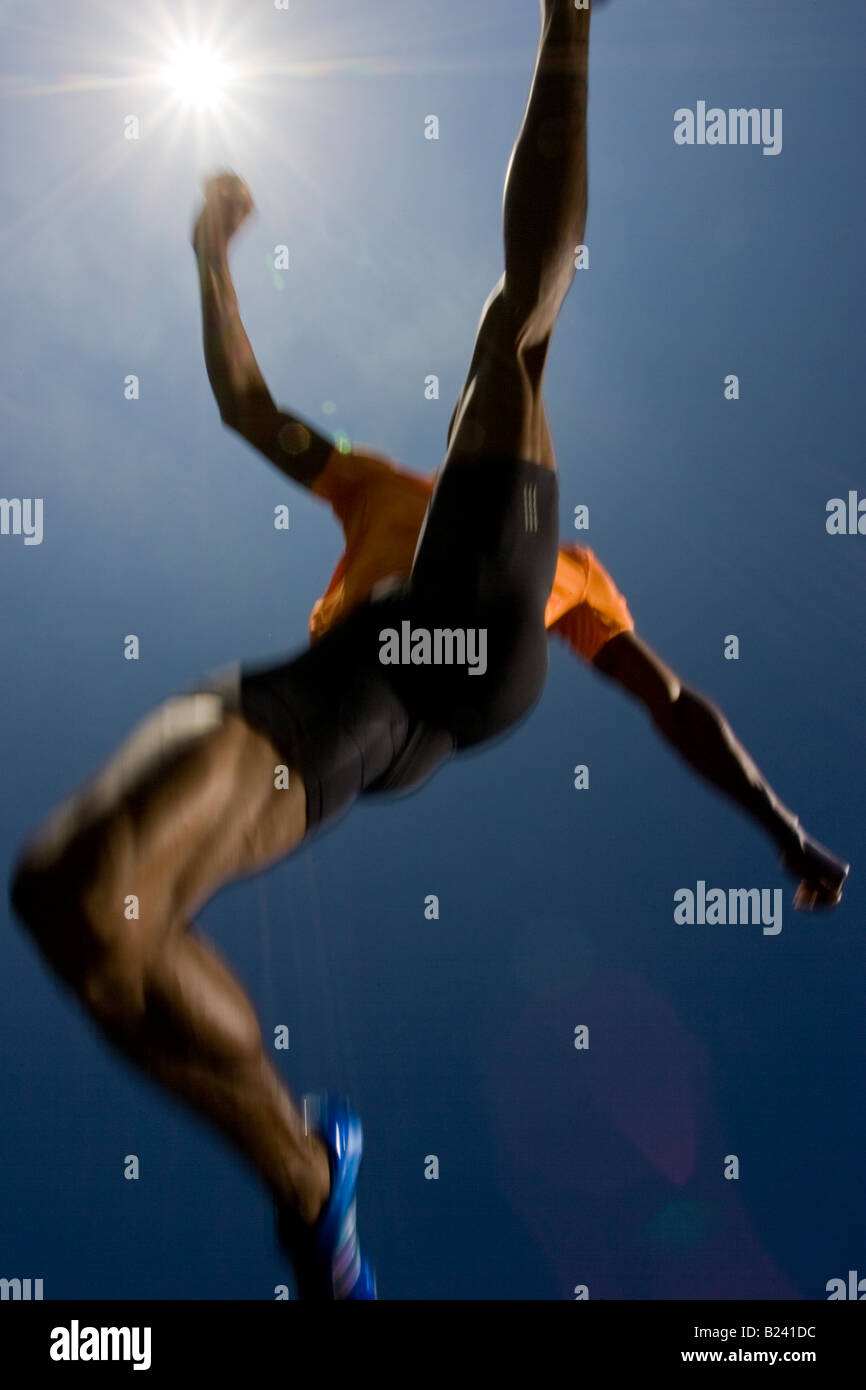 Jeff Walls leaps over the camera Stock Photo - Alamy