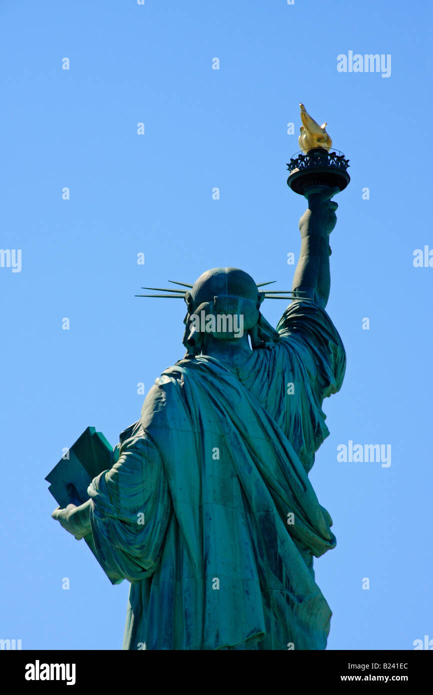 Back view on Statue of Liberty - New York City, USA Stock Photo - Alamy