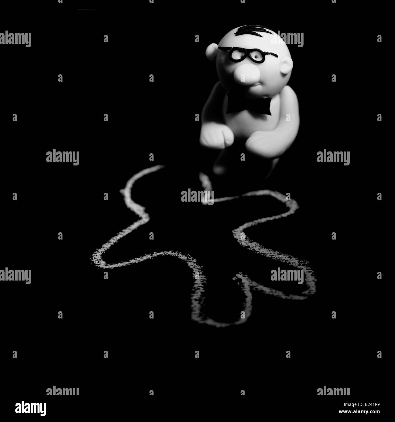 Crime scene murder chalk Black and White Stock Photos & Images - Alamy