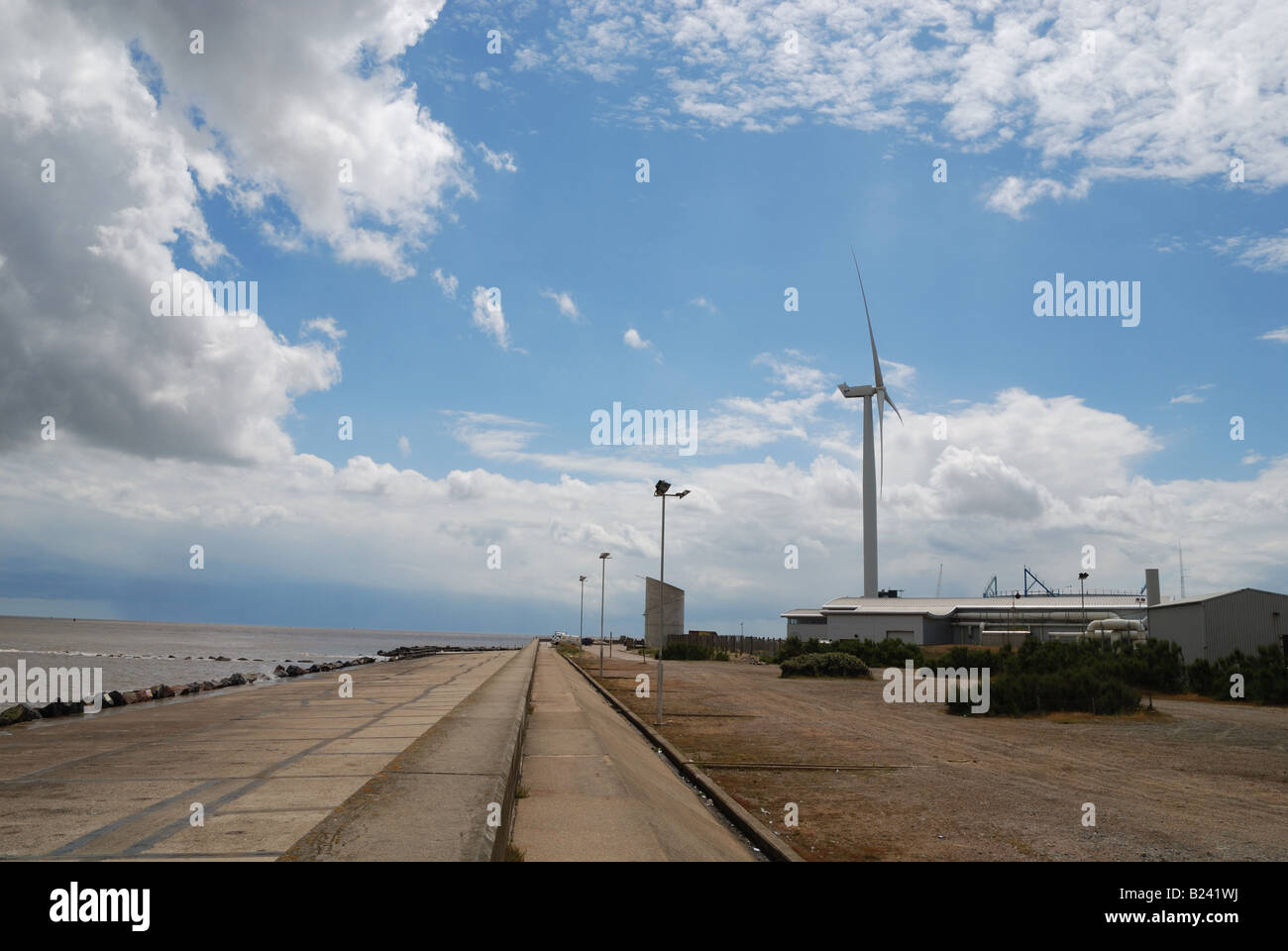 SLP Wind Turbine, North Sea, Ness Point, Lowestoft, Suffolk, England ...