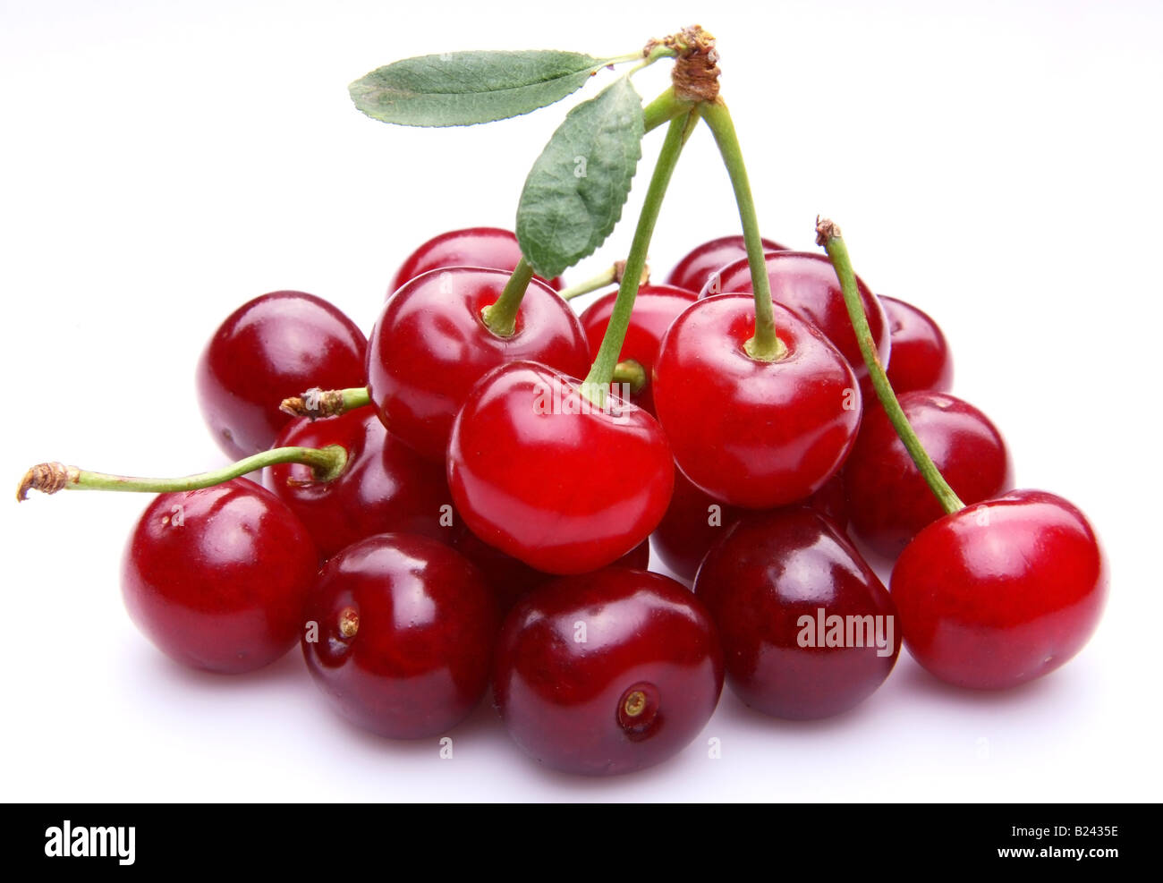 Cherry objects on white background Stock Photo - Alamy