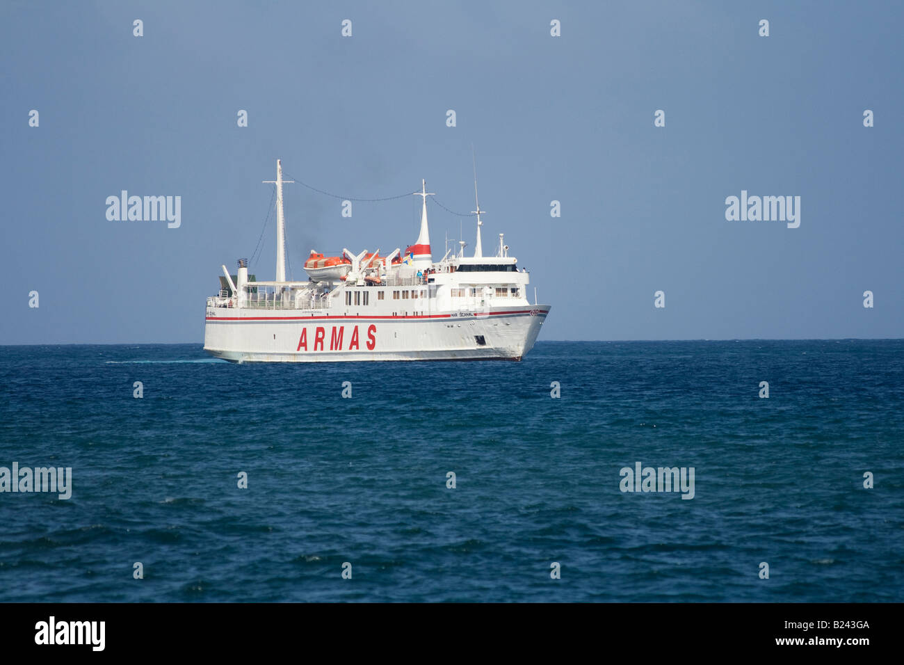 The ferry that travels between Sao Vicente and Santo Antao in Cape ...