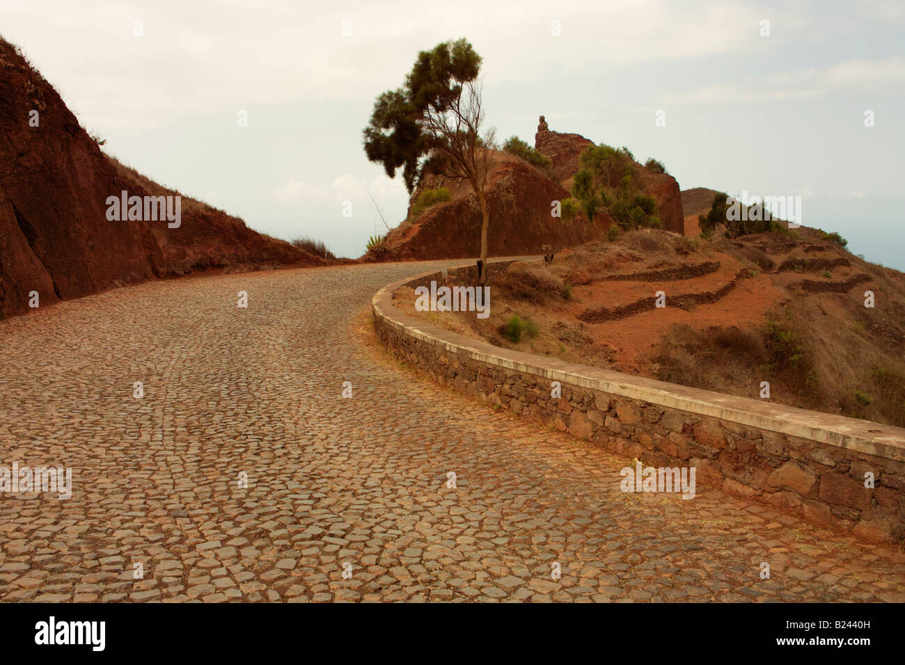 The cobblestone roads of Santo Antao Cape Verde Stock Photo - Alamy
