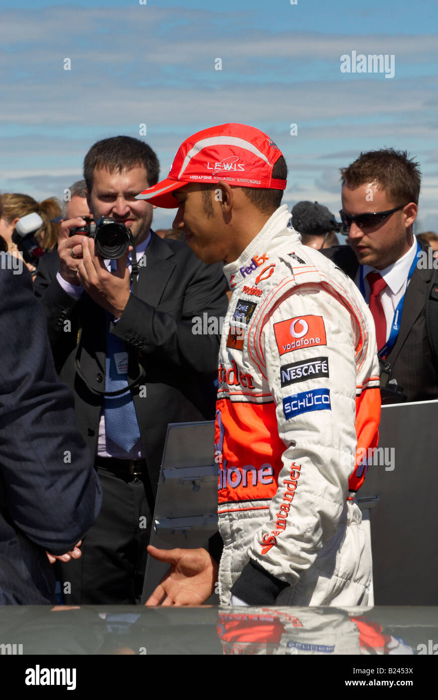 Lewis hamilton bombardier learjet mclaren hi-res stock photography and ...