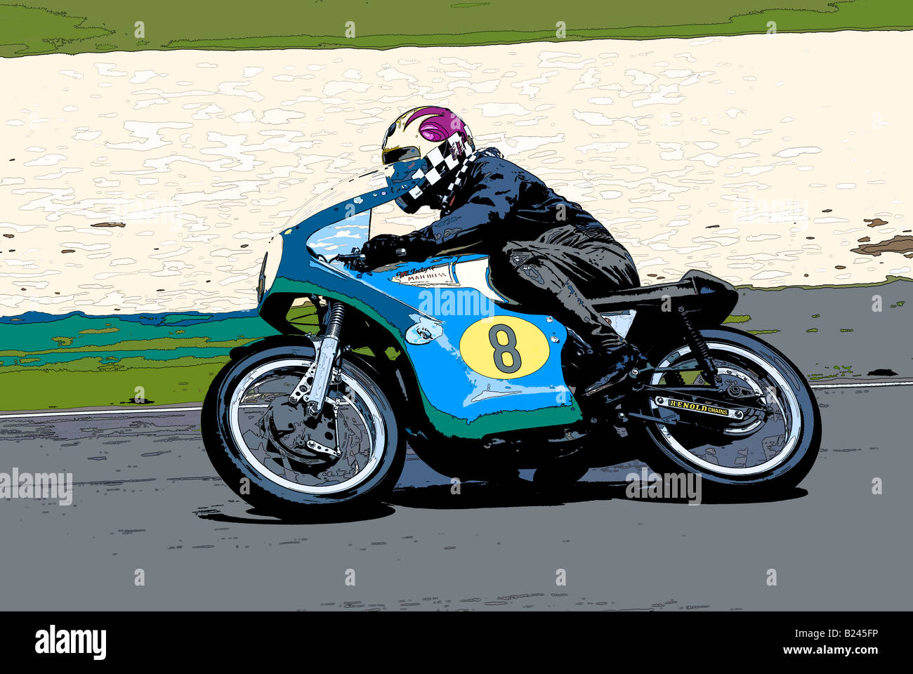 1962 McIntyre Matchless 500, with rider Mick Hemmings, at Goodwood ...