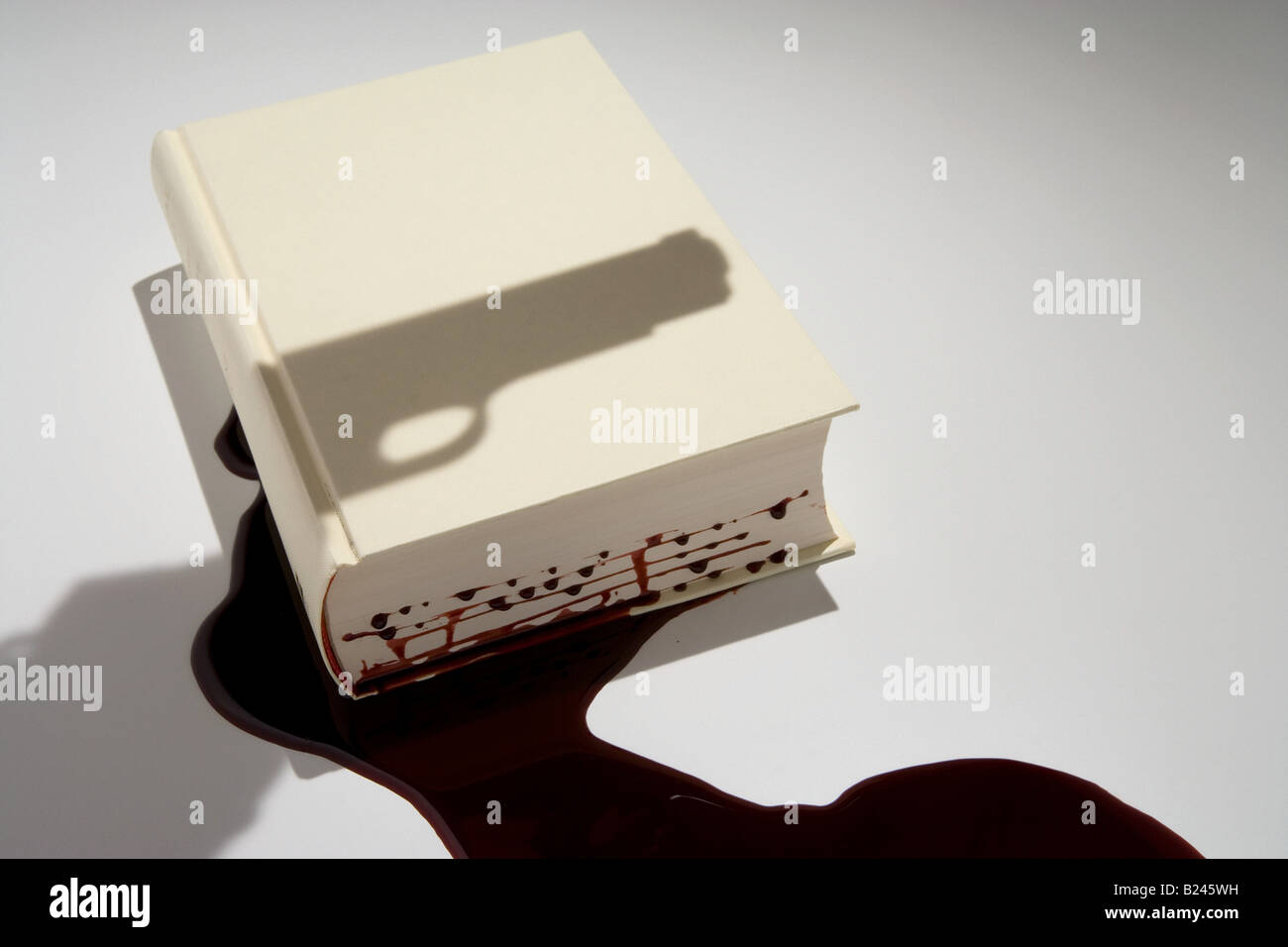 A book with blood dripping out of it Stock Photo - Alamy