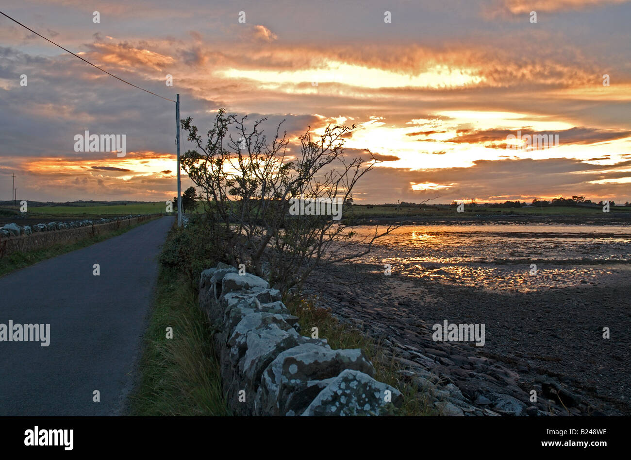 Causeway to Reagh Island Strangford Lough Northern Ireland Stock Photo ...