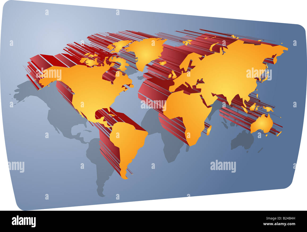 Continents map isometric hi-res stock photography and images - Alamy