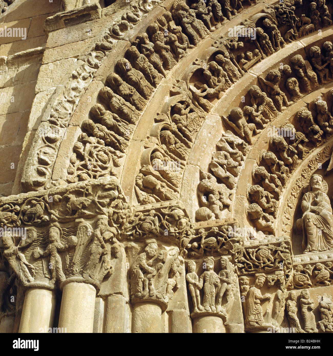 Romanesque Portico Church of Sto Domingo Soria Spain Stock Photo - Alamy