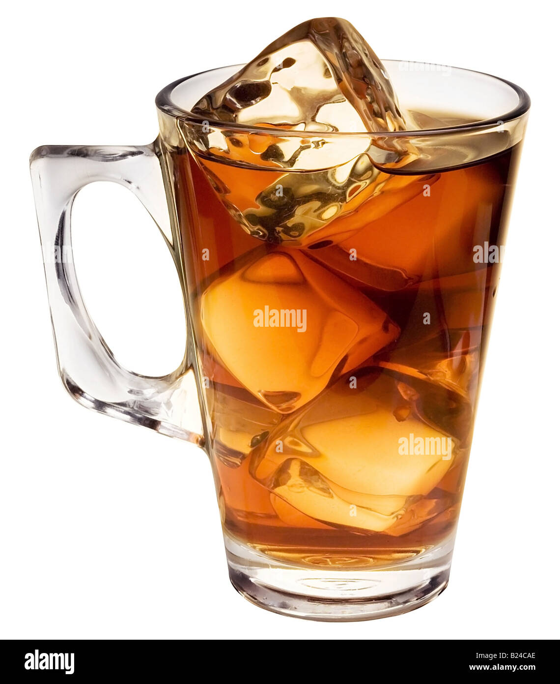 Cold tea objects on white background Stock Photo - Alamy