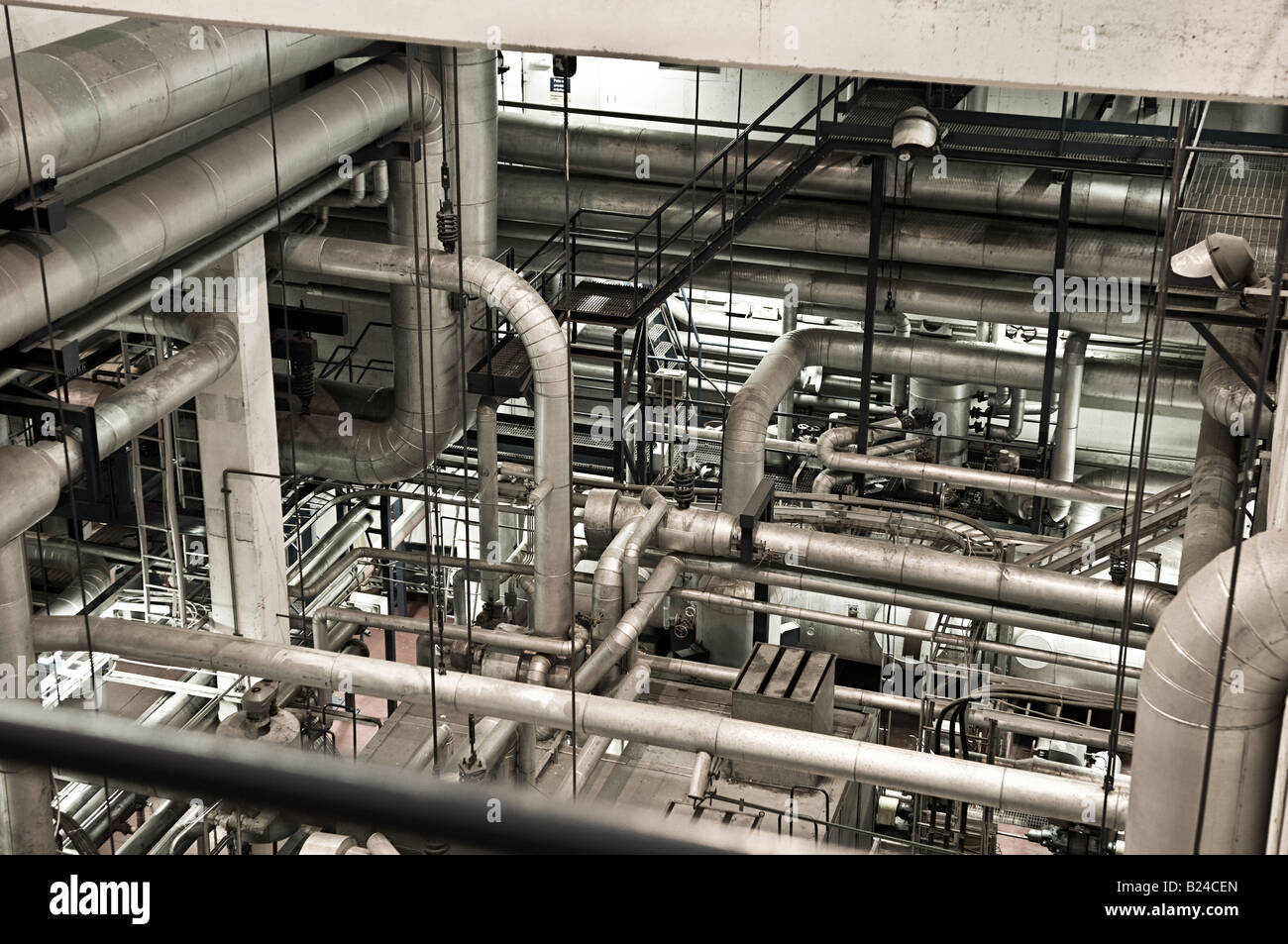 Pipes in power plant Stock Photo - Alamy