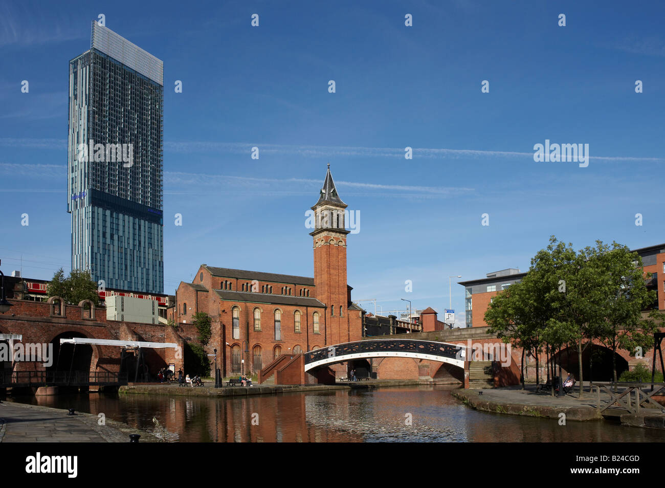BEETHAM TOWER CASTLEFIELD MANCHESTER SUMMER ENGLAND UNITED KINGDOM UK ...