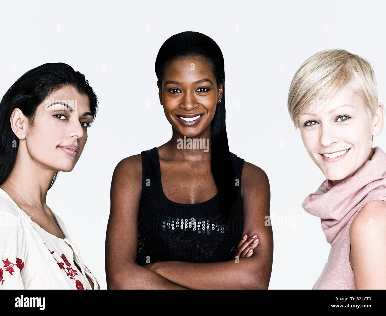Three happy women Stock Photo - Alamy