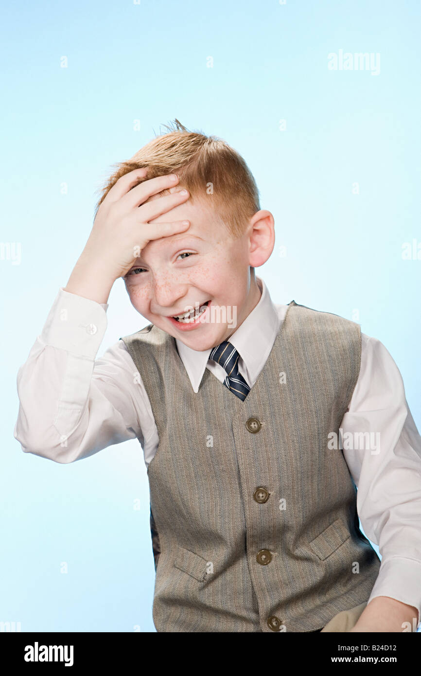 Portrait of a boy laughing Stock Photo - Alamy