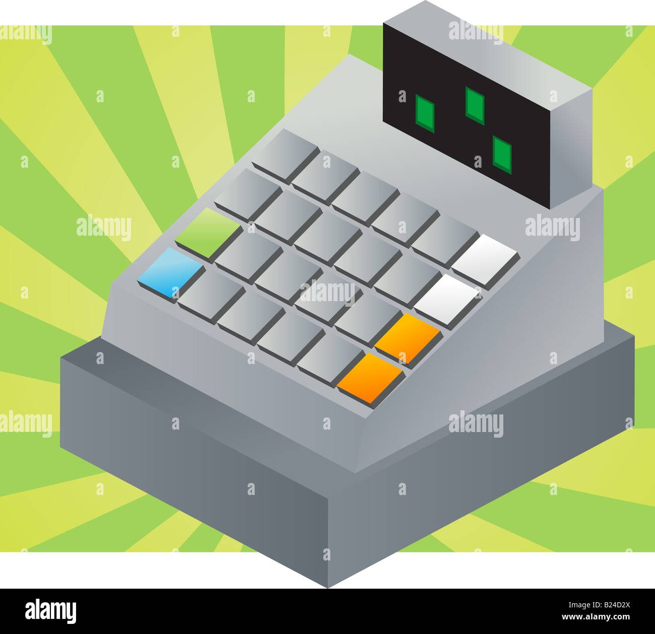 Isometric vector illustration of a cash register Stock Photo - Alamy