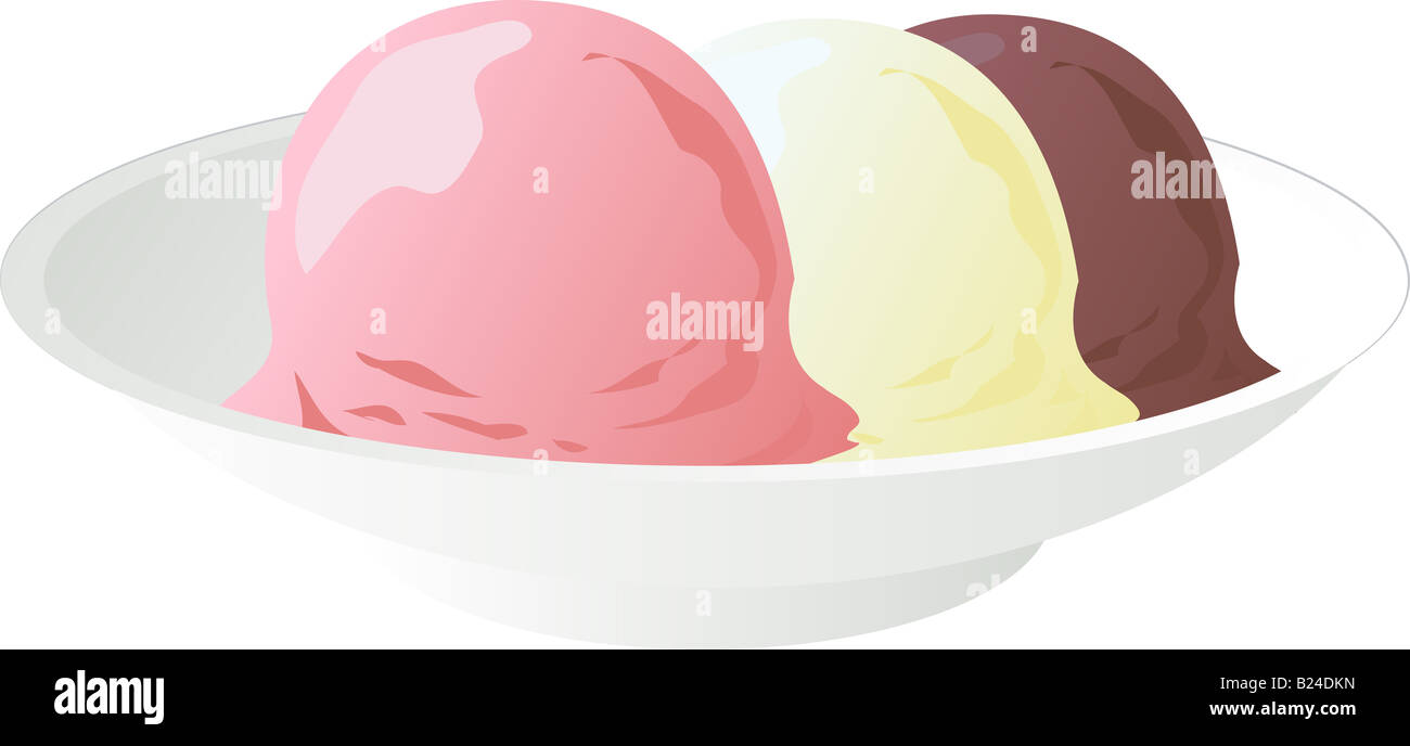 Illustration of neapolitan gelato ice cream strawberry chocolate and ...