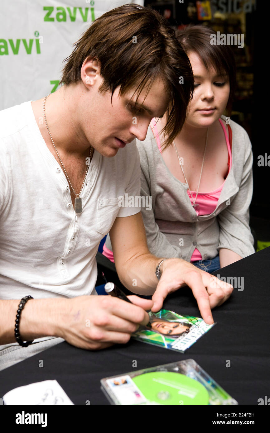 Basshunter Jonas Erik Altberg at the Buchanan Street Zavvi store in ...