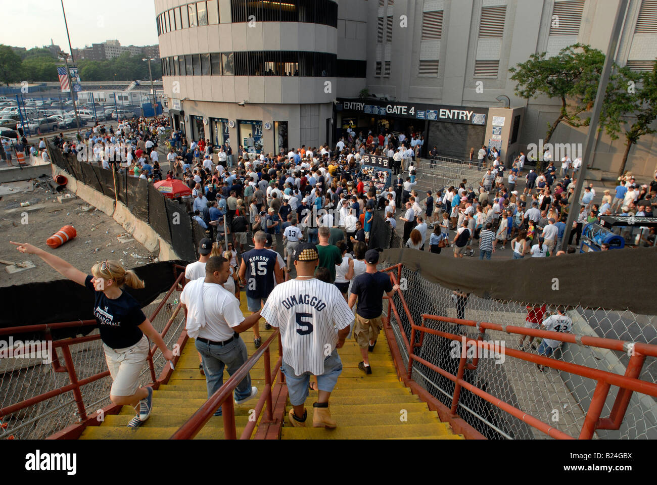 Baseball fans arrive at Yankee Stadium in the New York borough to The ...