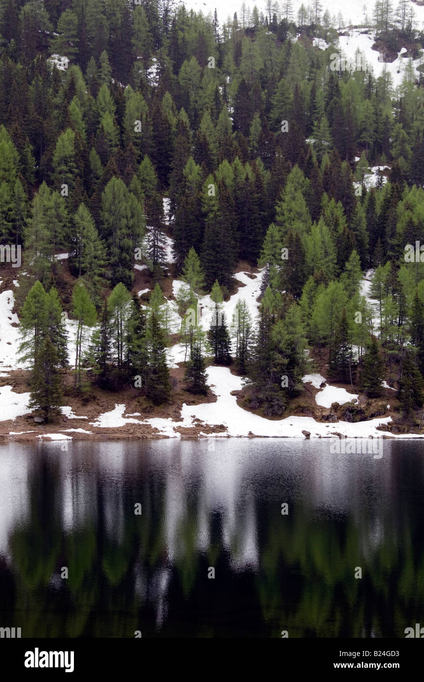 Alpine lakeside in spring Stock Photo - Alamy