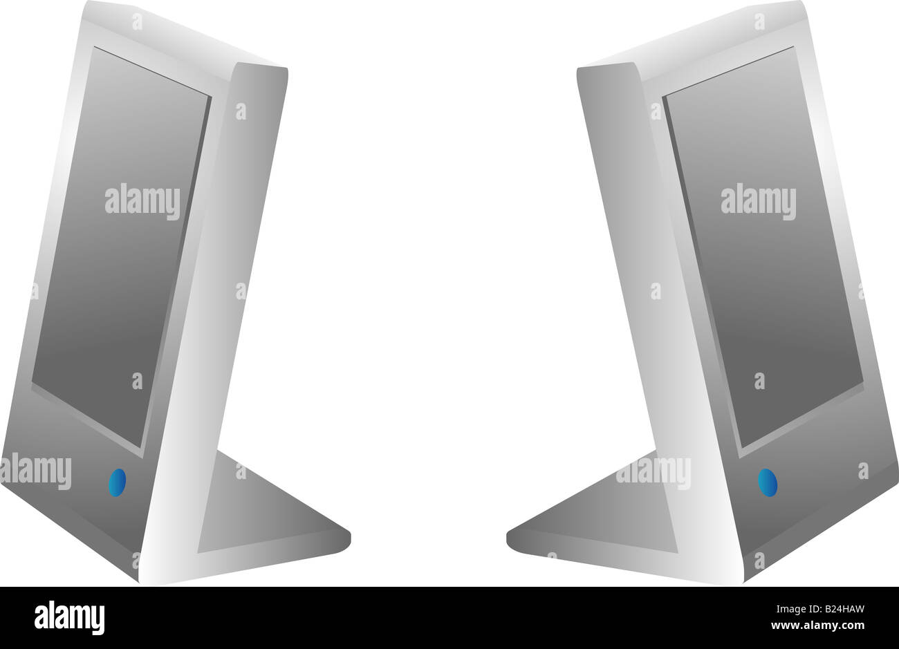 Computer speakers compact modern models for audio sound Stock Photo - Alamy