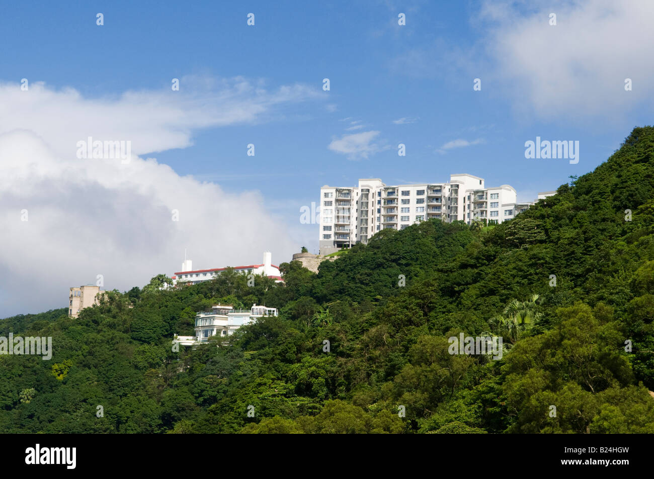 Luxury residential apartment buildings and homes on the Peak Hong Kong ...